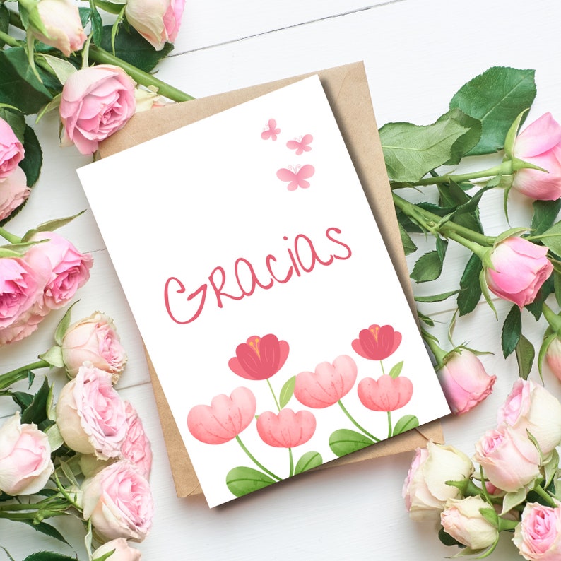 Tarjeta descargable, imprimible de gracias, tarjeta de agradecimiento, Gracias - Etsy España