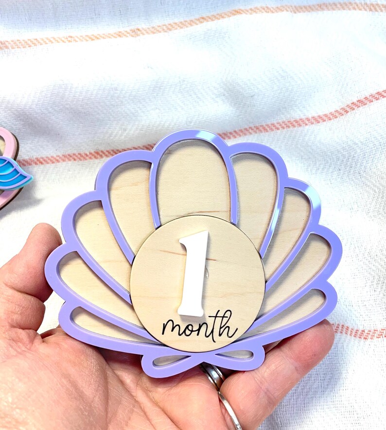 Mermaid Milestone, Beach Milestone, Ocean Milestone, Shell Milestone ...