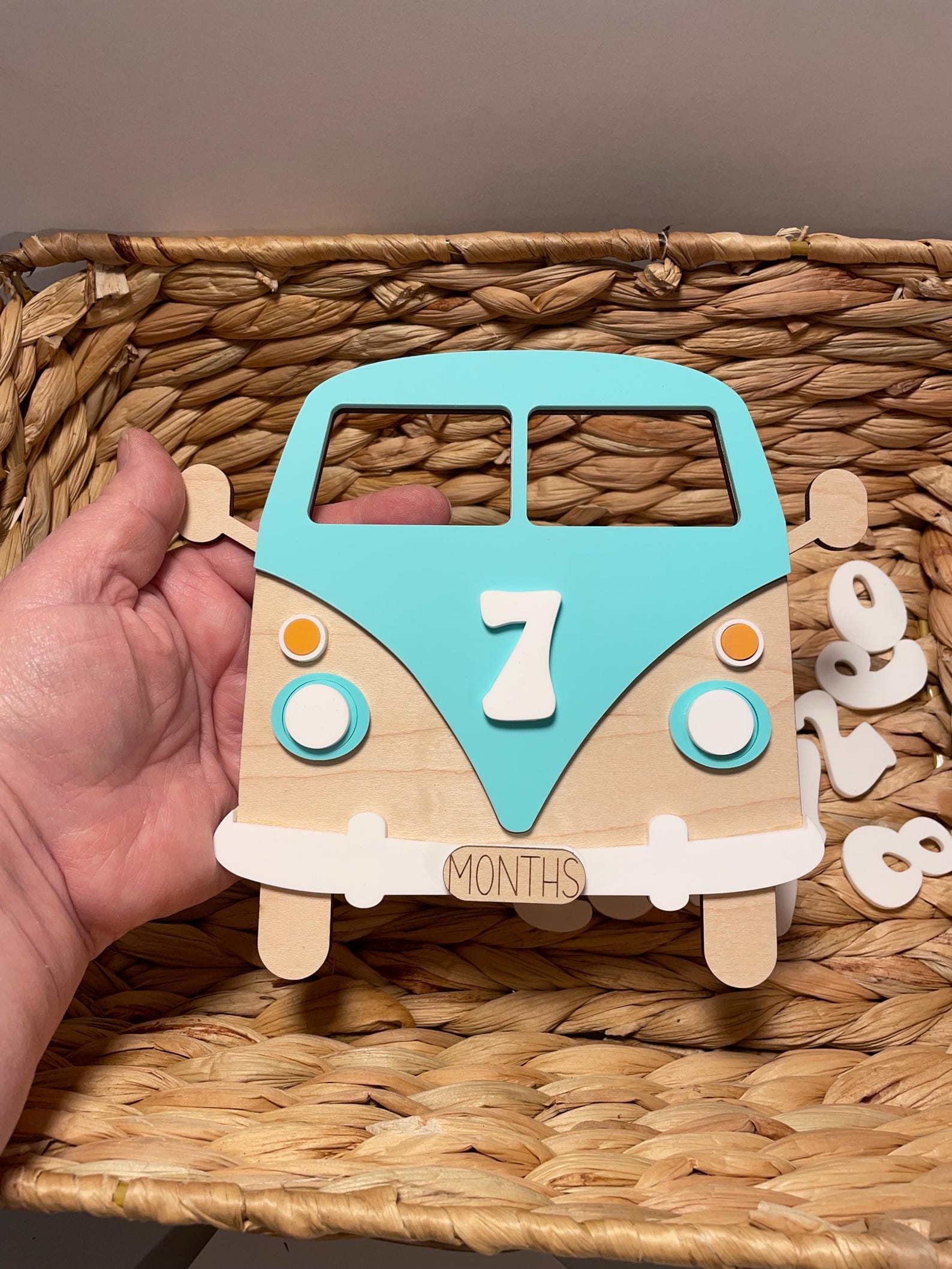 VW Bus Milestone, Beach Bus Milestone, Groovy Milestone Ocean Milestone ...