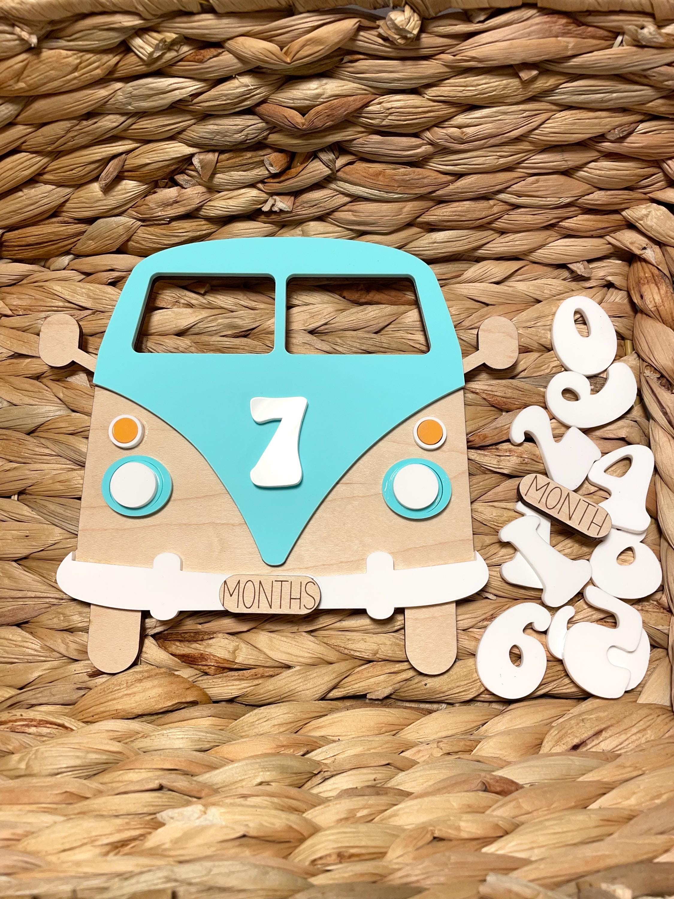 VW Bus Milestone, Beach Bus Milestone, Groovy Milestone Ocean Milestone ...