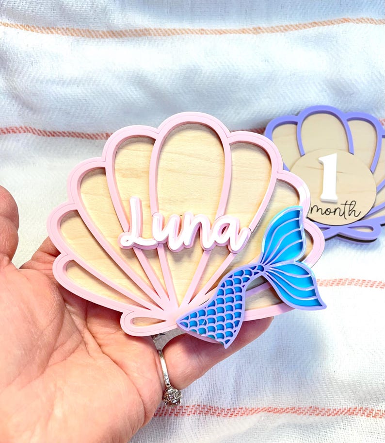 Sea Shell Milestone, Beach Milestone, Ocean Milestone, Shell Milestone ...