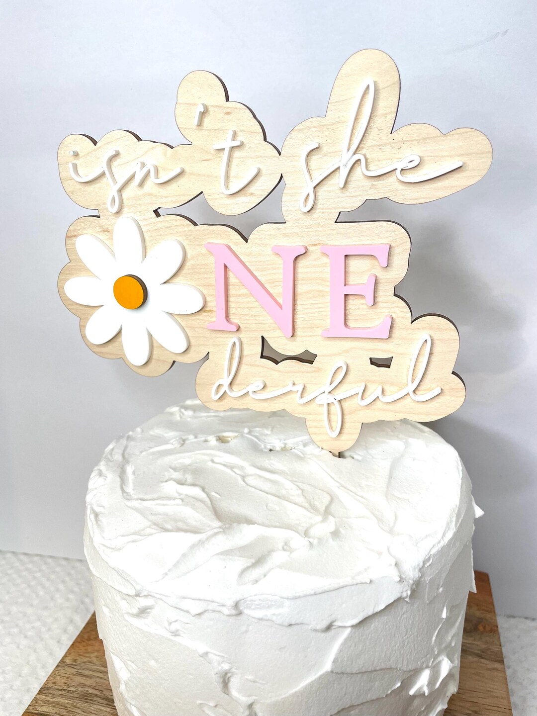 Isn’t She One Derful Cake Topper, Onederful Cake Topper, Daisy First ...