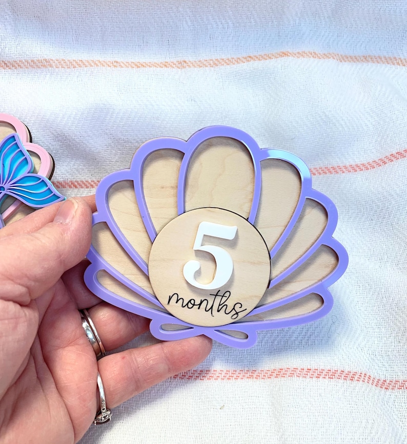 Mermaid Milestone, Beach Milestone, Ocean Milestone, Shell Milestone ...