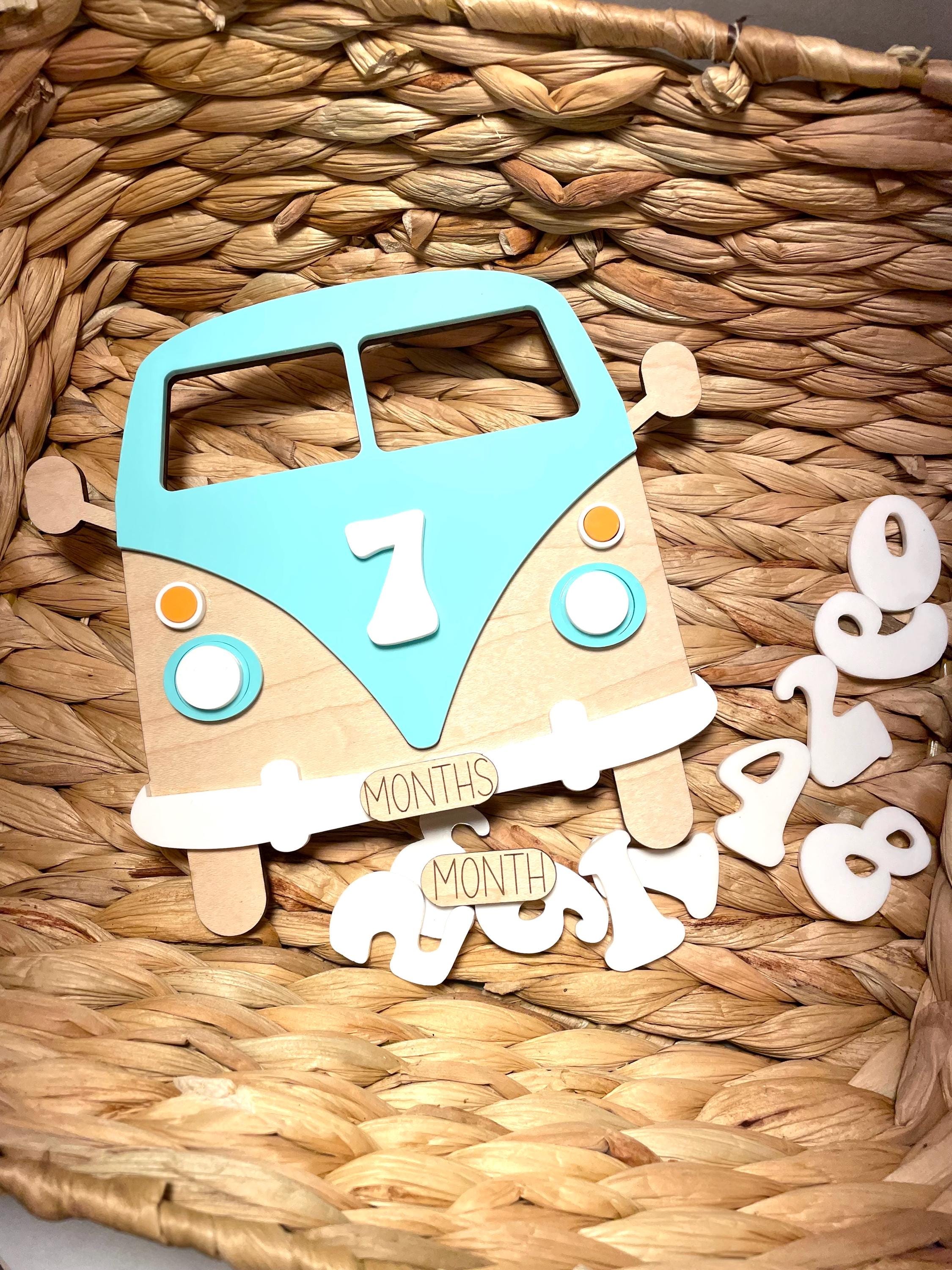 VW Bus Milestone, Beach Bus Milestone, Groovy Milestone Ocean Milestone ...