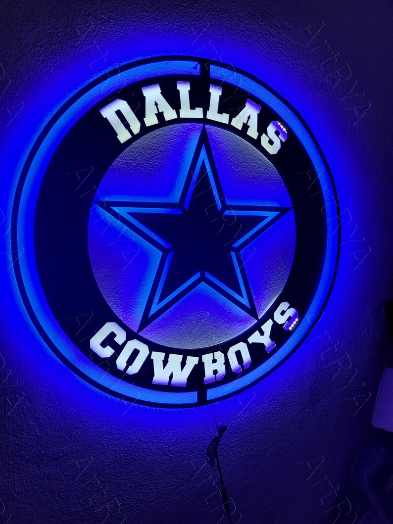 Custom Sports Sign, Football Team Sign, Sports Fan Sign, LED Lighting ...