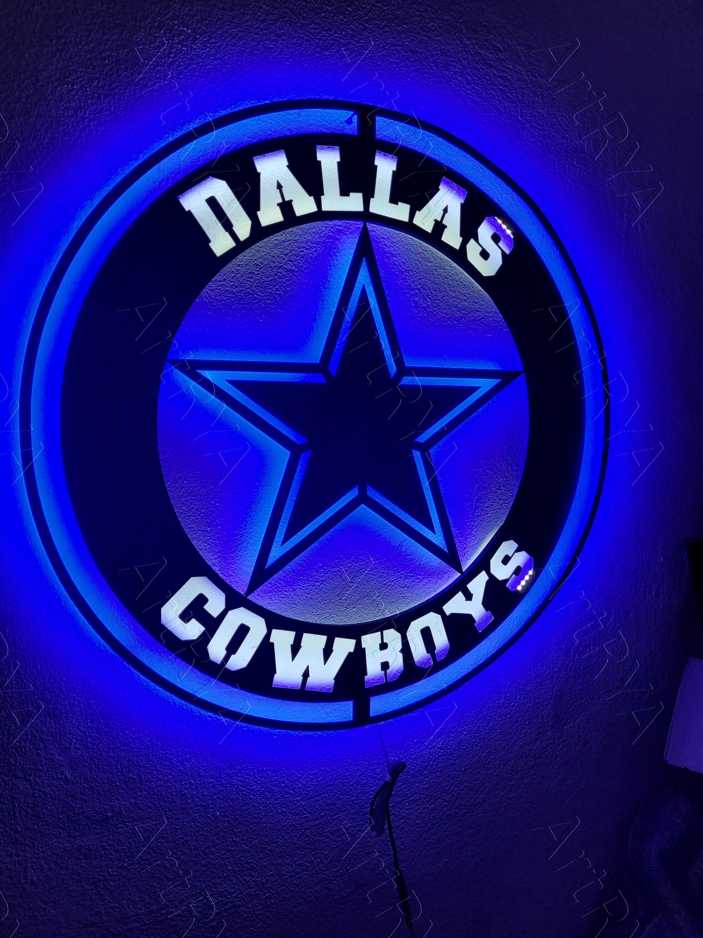 Custom Sports Sign, Football Team Sign, Sports Fan Sign, LED Lighting ...