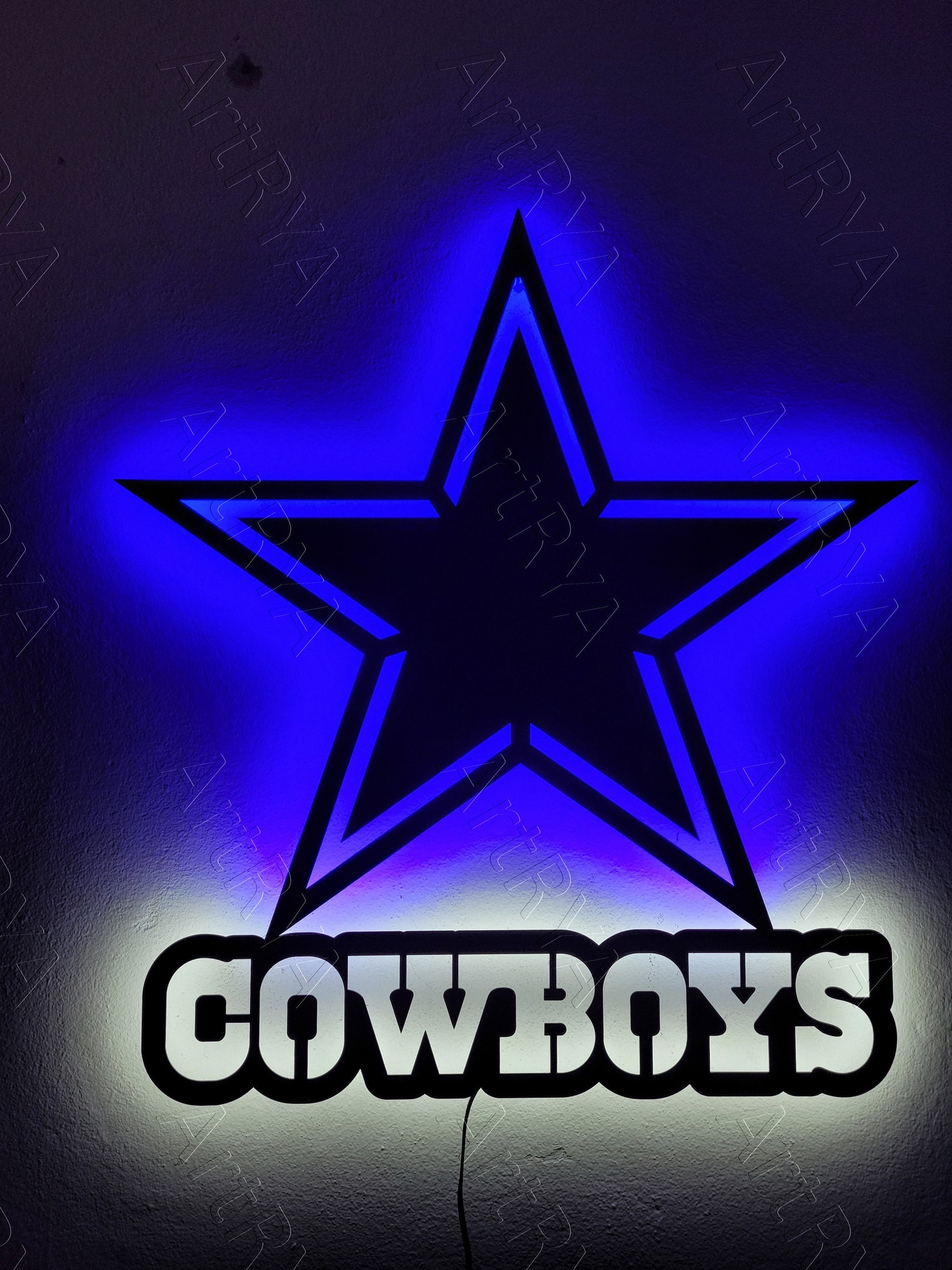 Custom Sports Sign, Football Team Sign, Sports Fan Sign, LED Lighting ...