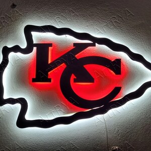 Custom Sports Sign, Football Team Sign, Sports Fan Sign, LED Lighting ...