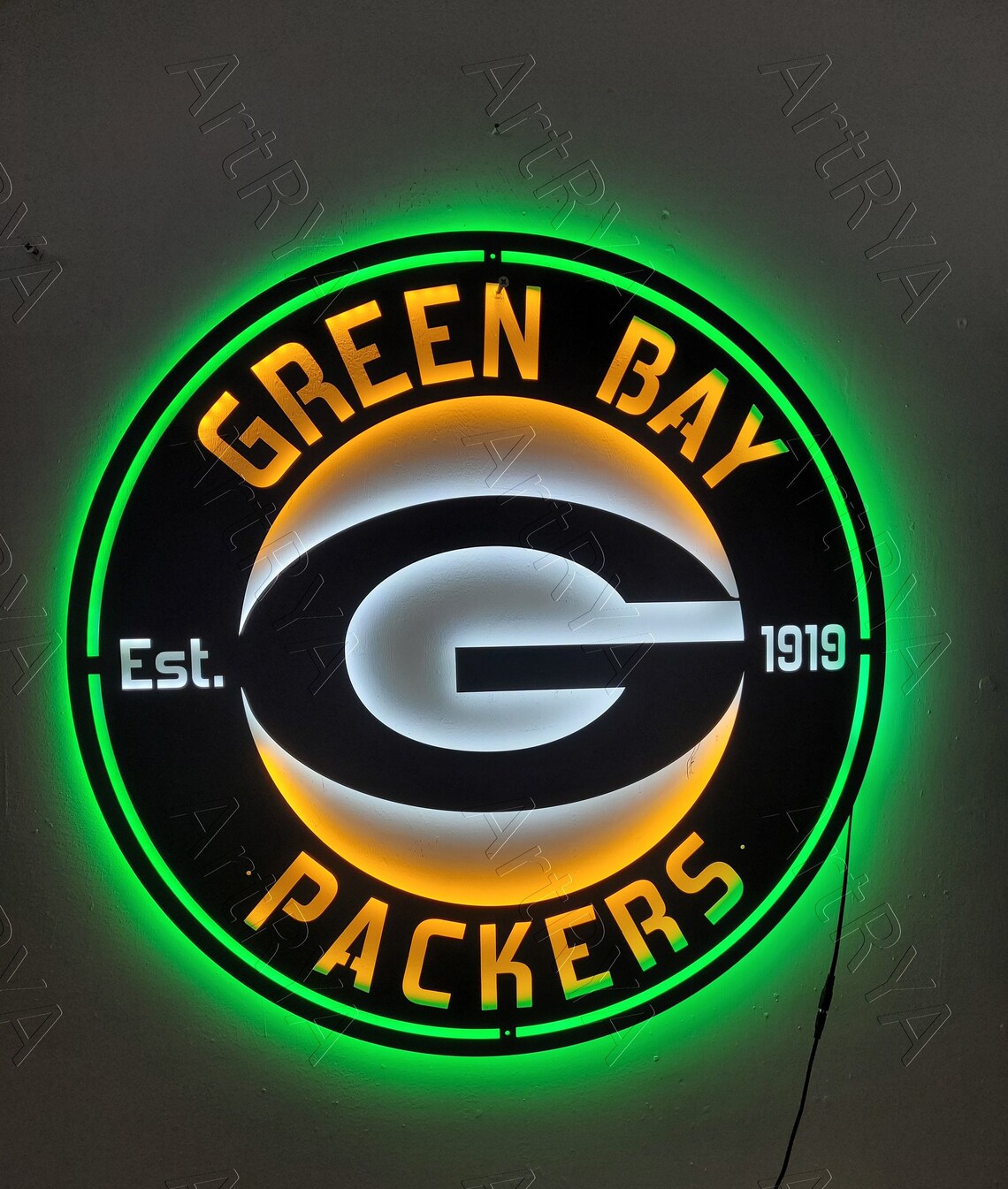 Custom Sports Sign, Football Team Sign, Sports Fan Sign, LED Lighting ...