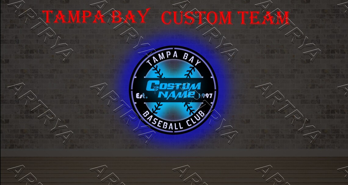 Custom Sports Sign, Baltimore, Boston, Newyork, Toronto, Tampa Bay ...
