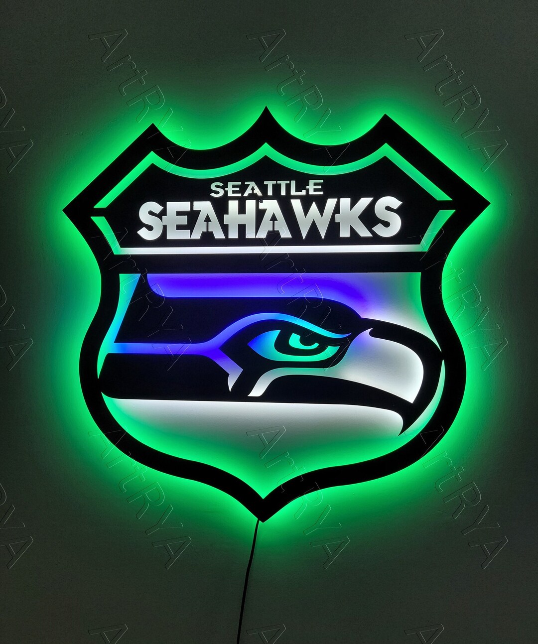 Custom Sports Sign, Football Team Sign, Sports Fan Sign, LED Lighting ...