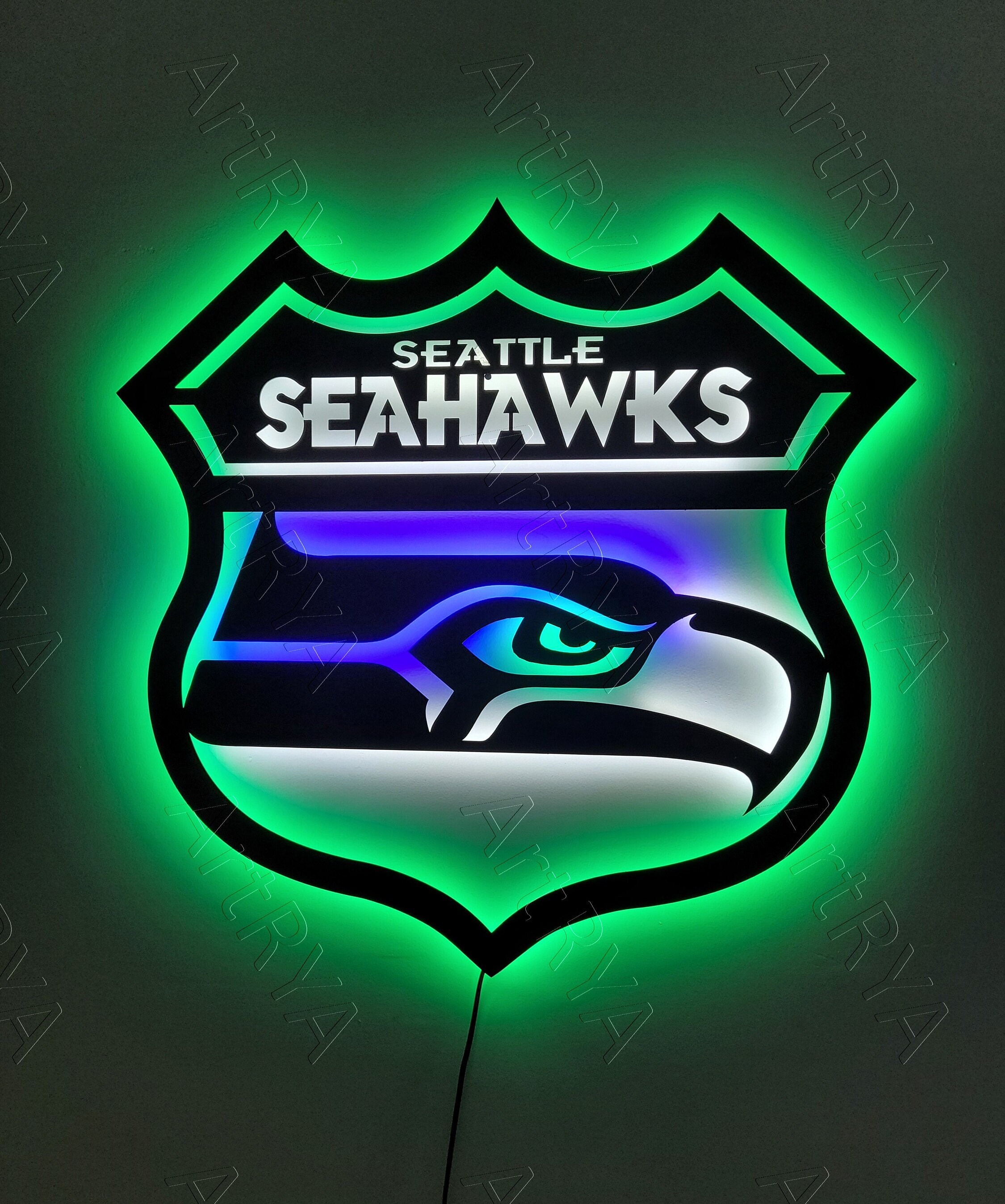 Custom Sports Sign, Football Team Sign, Sports Fan Sign, LED Lighting ...