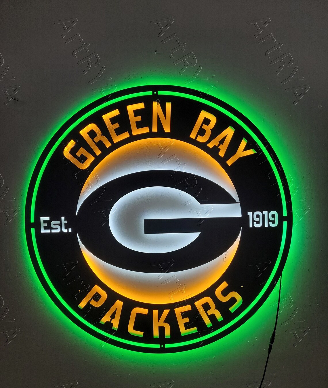 Custom Sports Sign, Football Team Sign, Sports Fan Sign, LED Lighting ...