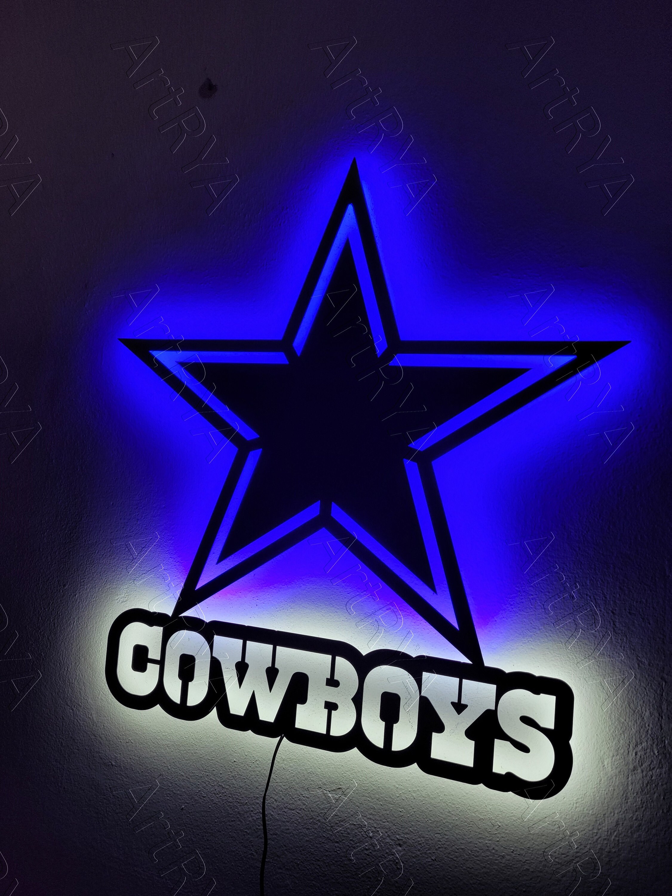 Custom Sports Sign, Football Team Sign, Sports Fan Sign, LED Lighting ...