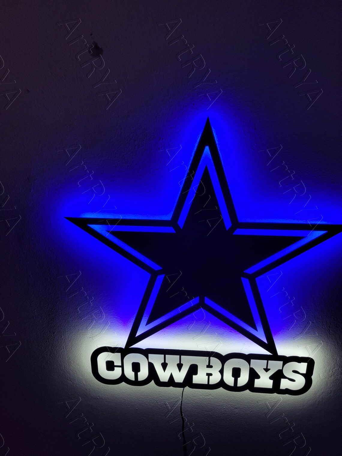 Custom Sports Sign, Football Team Sign, Sports Fan Sign, LED Lighting ...