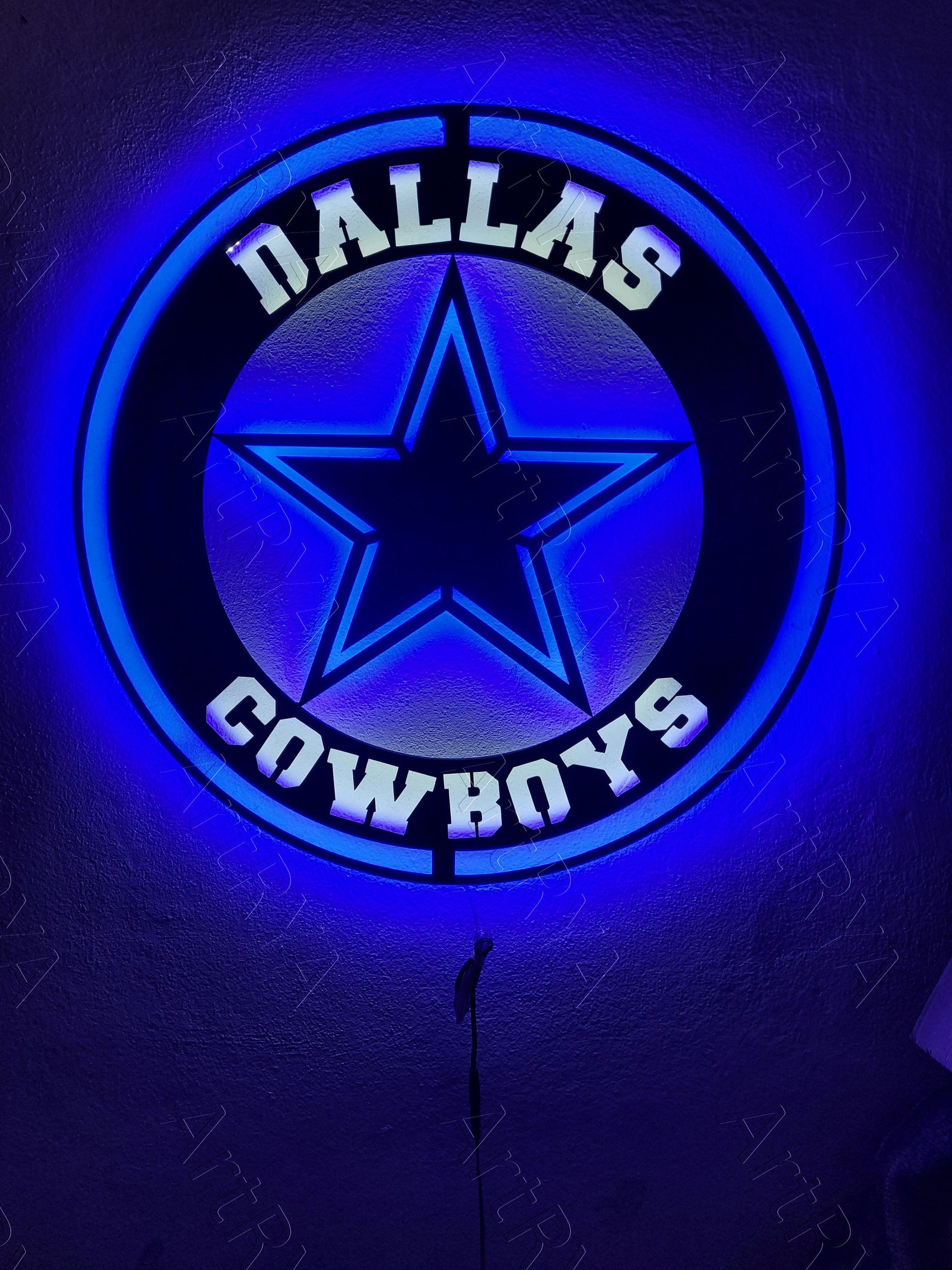 Custom Sports Sign, Football Team Sign, Sports Fan Sign, LED Lighting ...