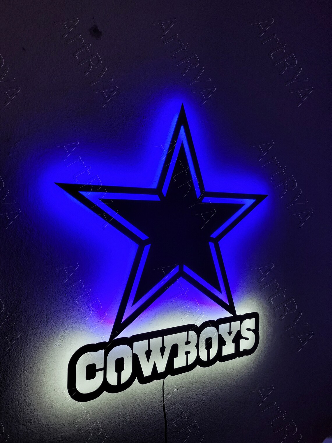 Custom Sports Sign, Football Team Sign, Sports Fan Sign, LED Lighting ...