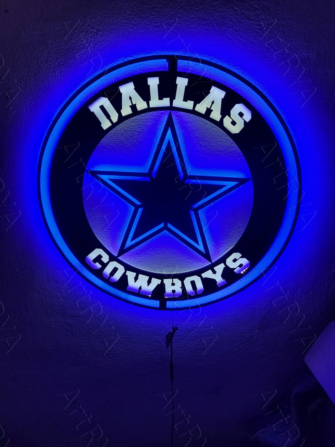 Custom Sports Sign, Football Team Sign, Sports Fan Sign, LED Lighting ...