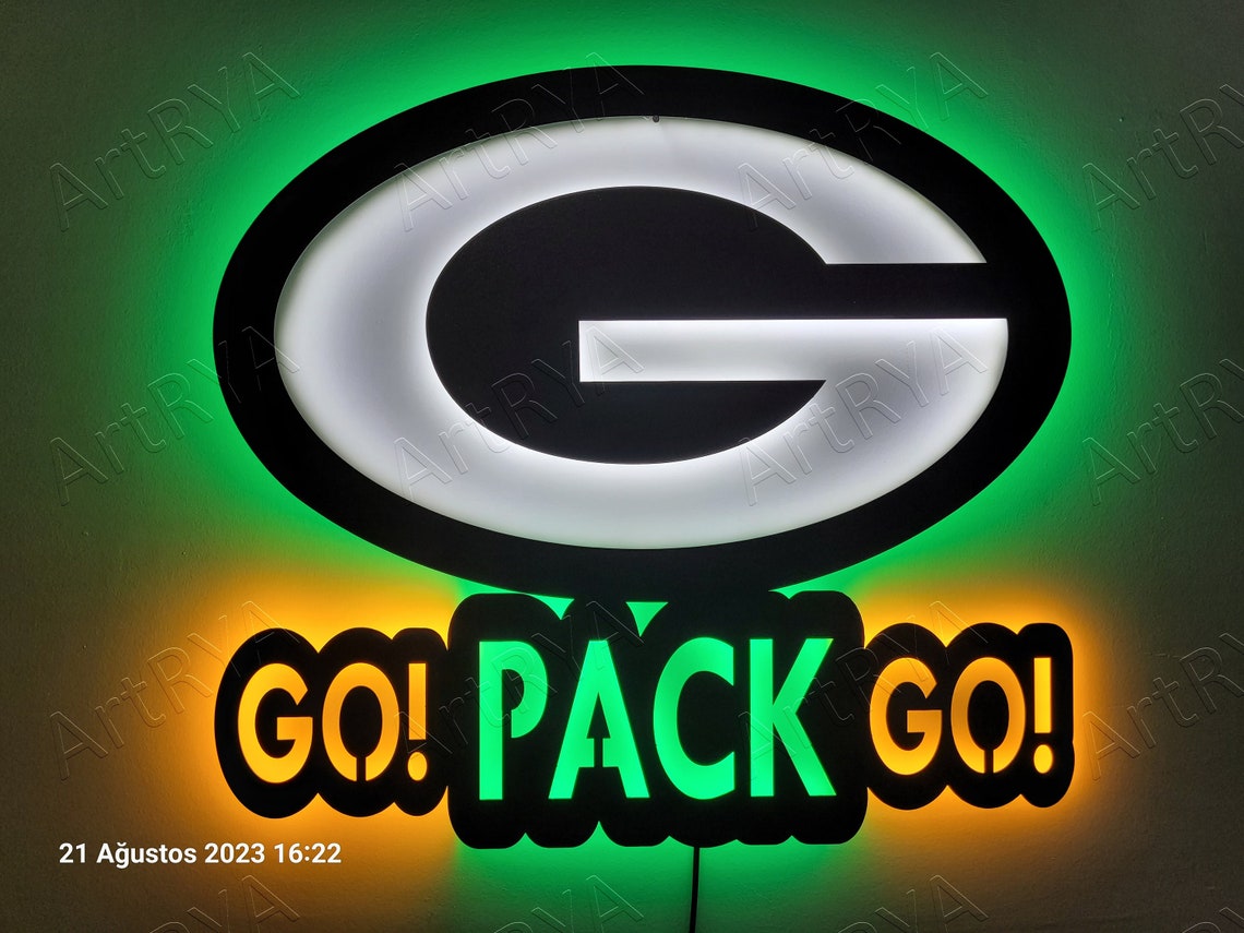 Custom Sports Sign, Football Team Sign, Sports Fan Sign, LED Lighting ...