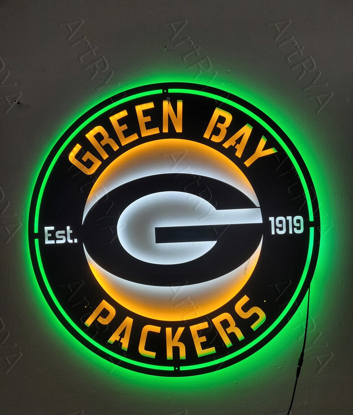Custom Sports Sign, Football Team Sign, Sports Fan Sign, LED Lighting ...