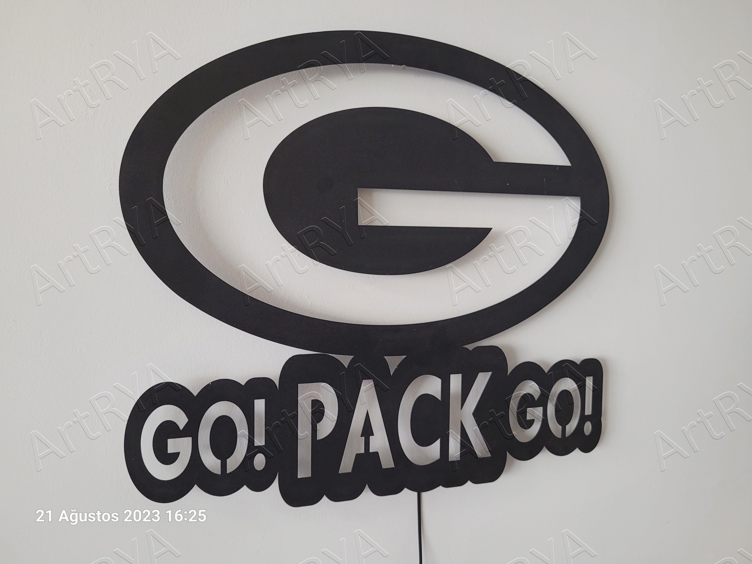 Custom Sports Sign, Football Team Sign, Sports Fan Sign, LED Lighting ...