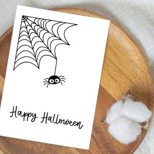 Spider Theme Halloween Card, Digital Download, Digital Halloween Card ...