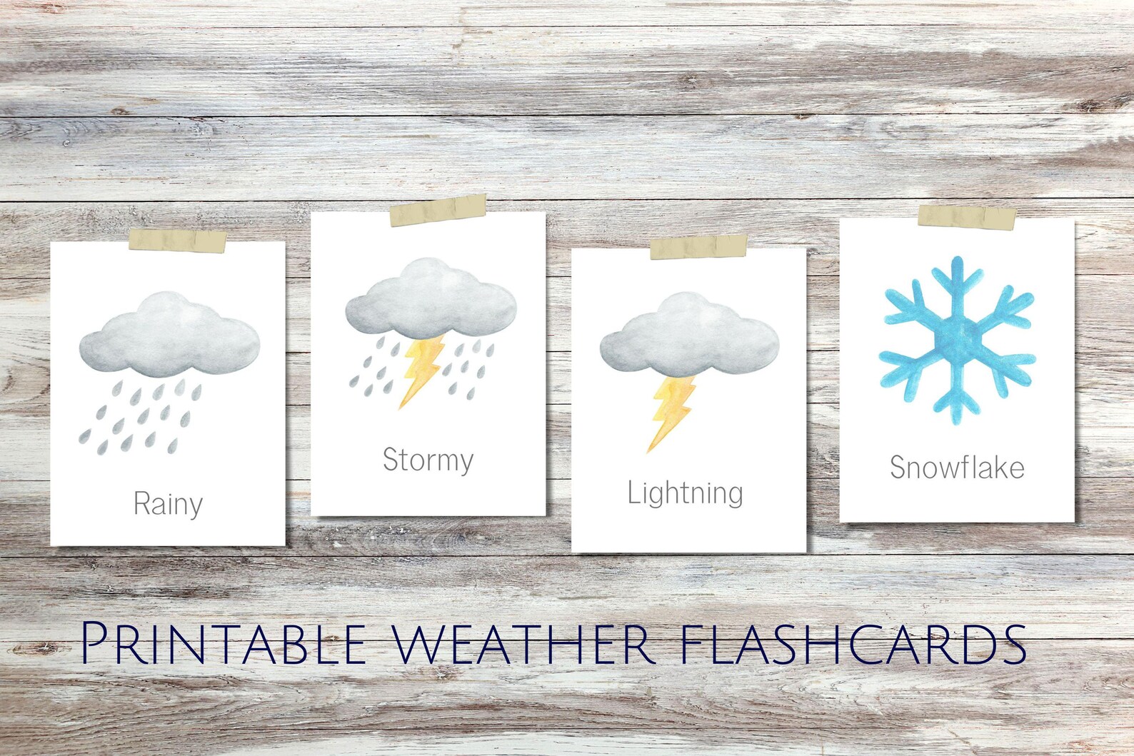 Weather Flashcards, Preschool Weather Flashcards, Toddler Activities ...