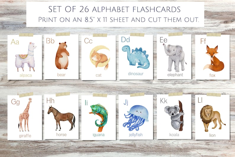 Alphabet Flashcards, Preschool Alphabet Flashcards, Toddler Activities ...