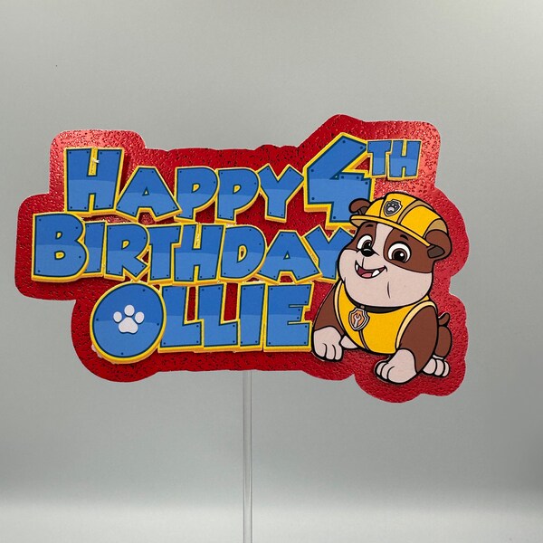 Rubble Paw Patrol - Etsy