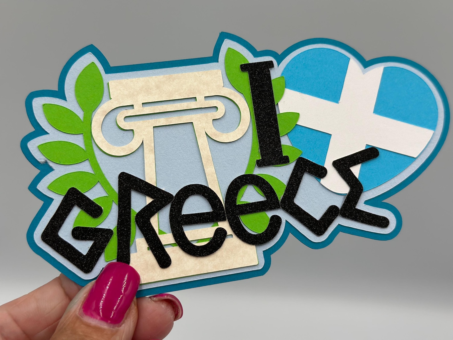 Greece Scrapbook Photo Album Embellishment Decoration Title Paper ...