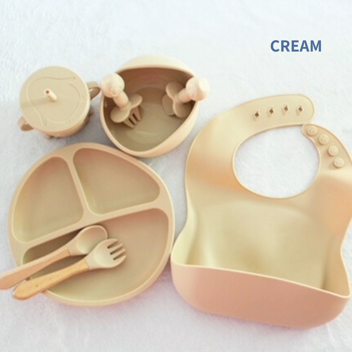Personalized Silicone Feeding Set, Baby Feeding Set, Children Tableware ...