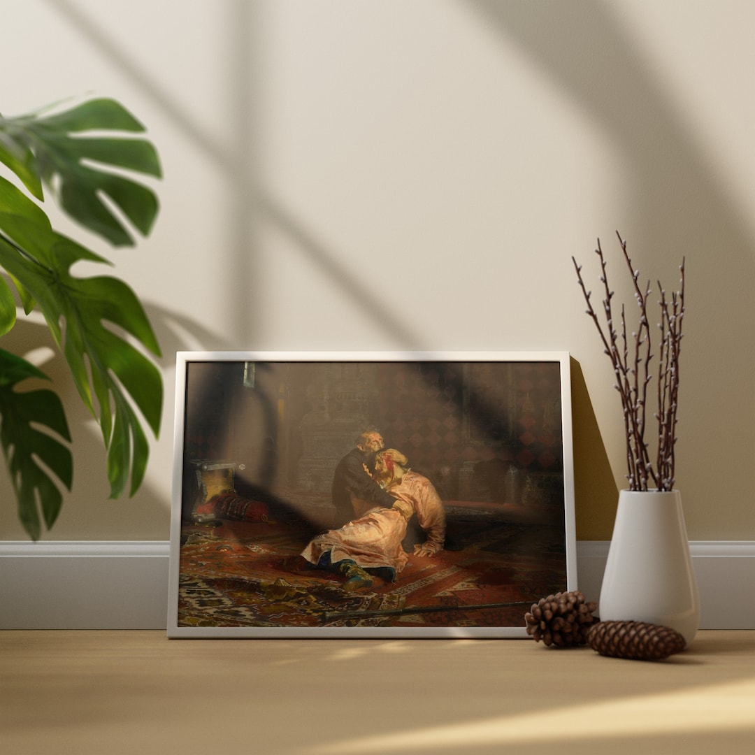 Ivan the Terrible and His Son Ivan on 16 November 1581 Canvas Wall Art ...