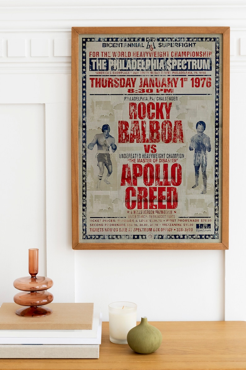 The Original Rocky Balboa Vs Apollo Creed Poster - Etsy