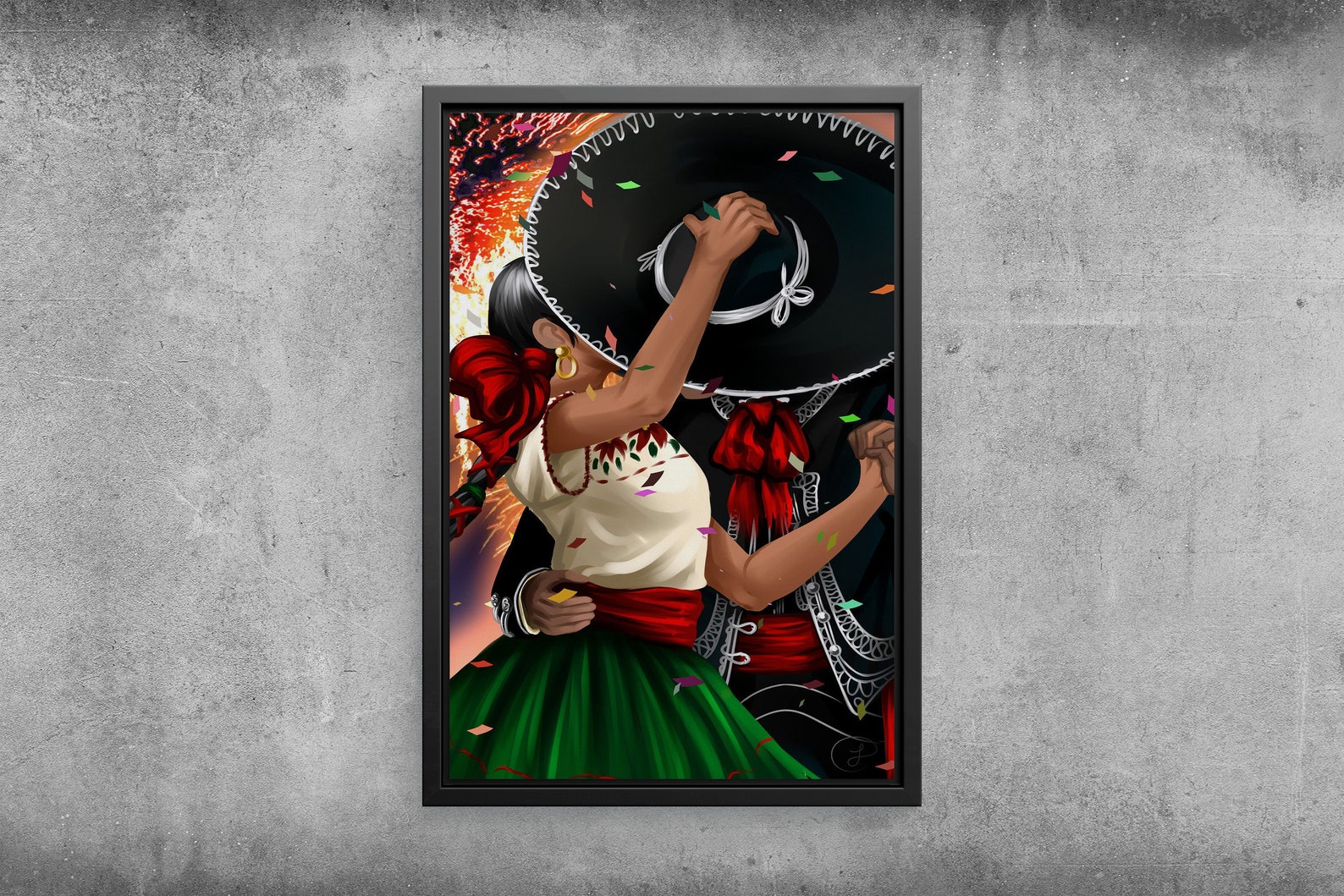 Mexican Dance Canvas Wall Art,mexican Dancing Live Love and Dance ...