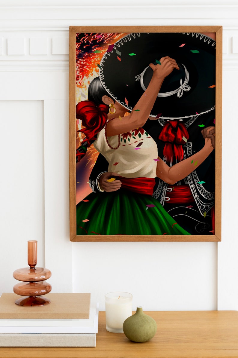 Mexican Dance Canvas Wall Art,mexican Dancing Live Love and Dance ...