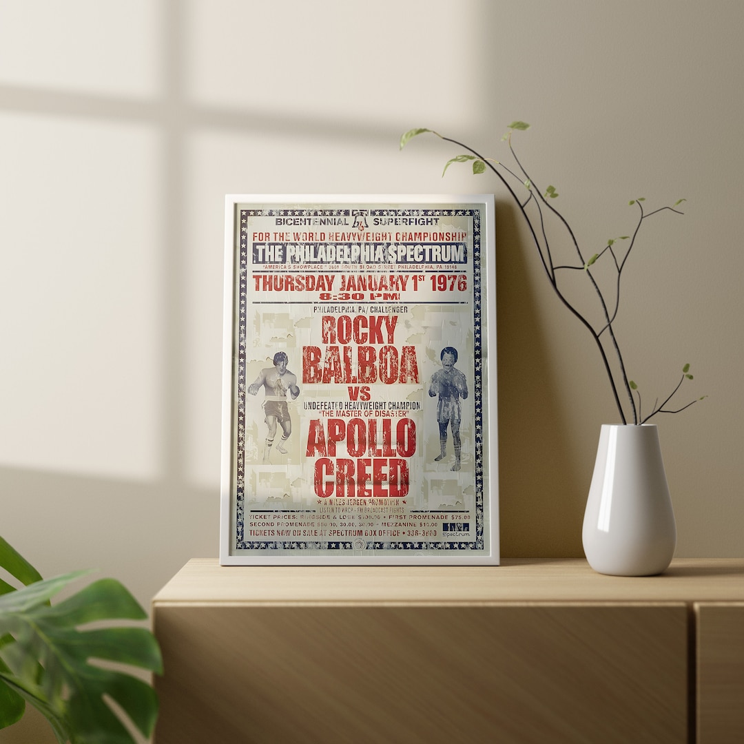 The Original Rocky Balboa Vs Apollo Creed Poster - Etsy
