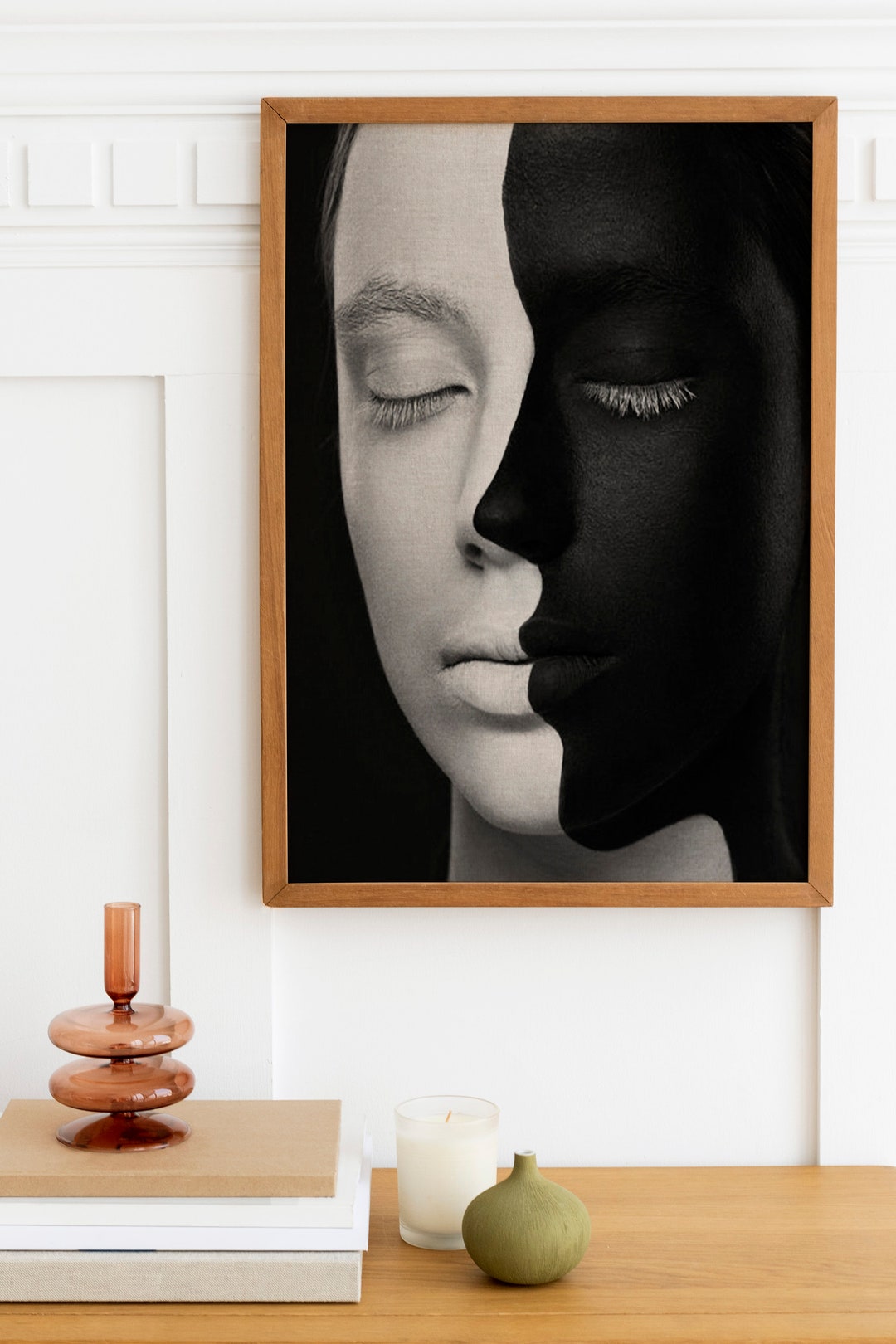 Woman With Two Faces Canvas - Etsy