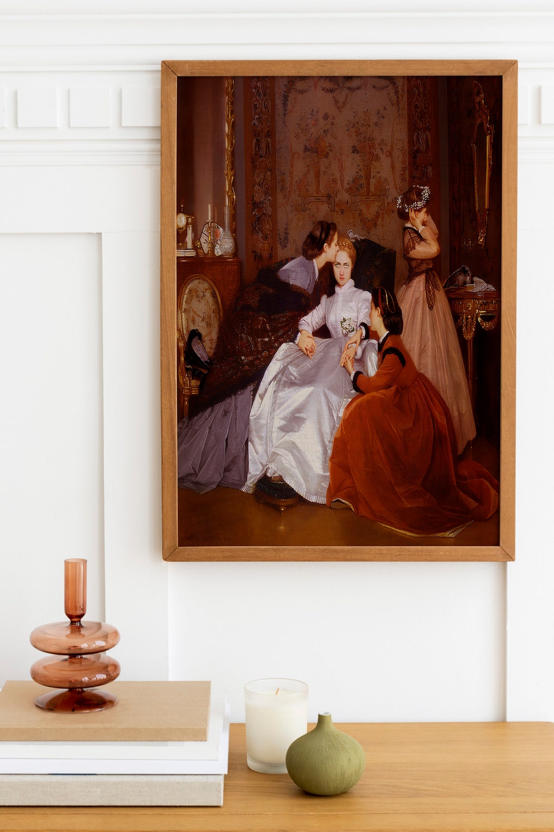 Auguste Toulmouche : La Fiancée Hésitante, the Reluctant Bride 1866 Canvas - Etsy