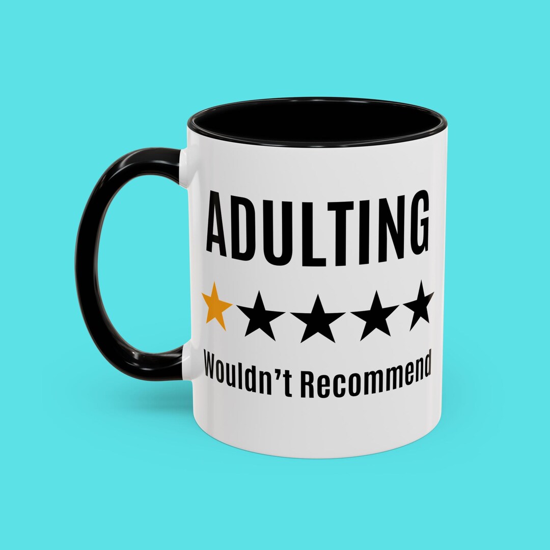 Adulting Funny Mug: 1-star Sarcastic Gag Gift - Etsy