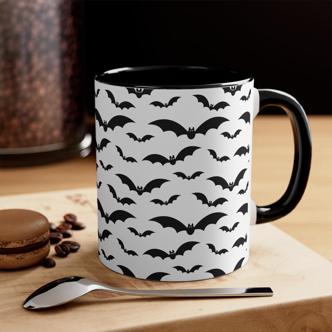 Bats Halloween Coffee Mug, Spooky Gothic Gift - Etsy