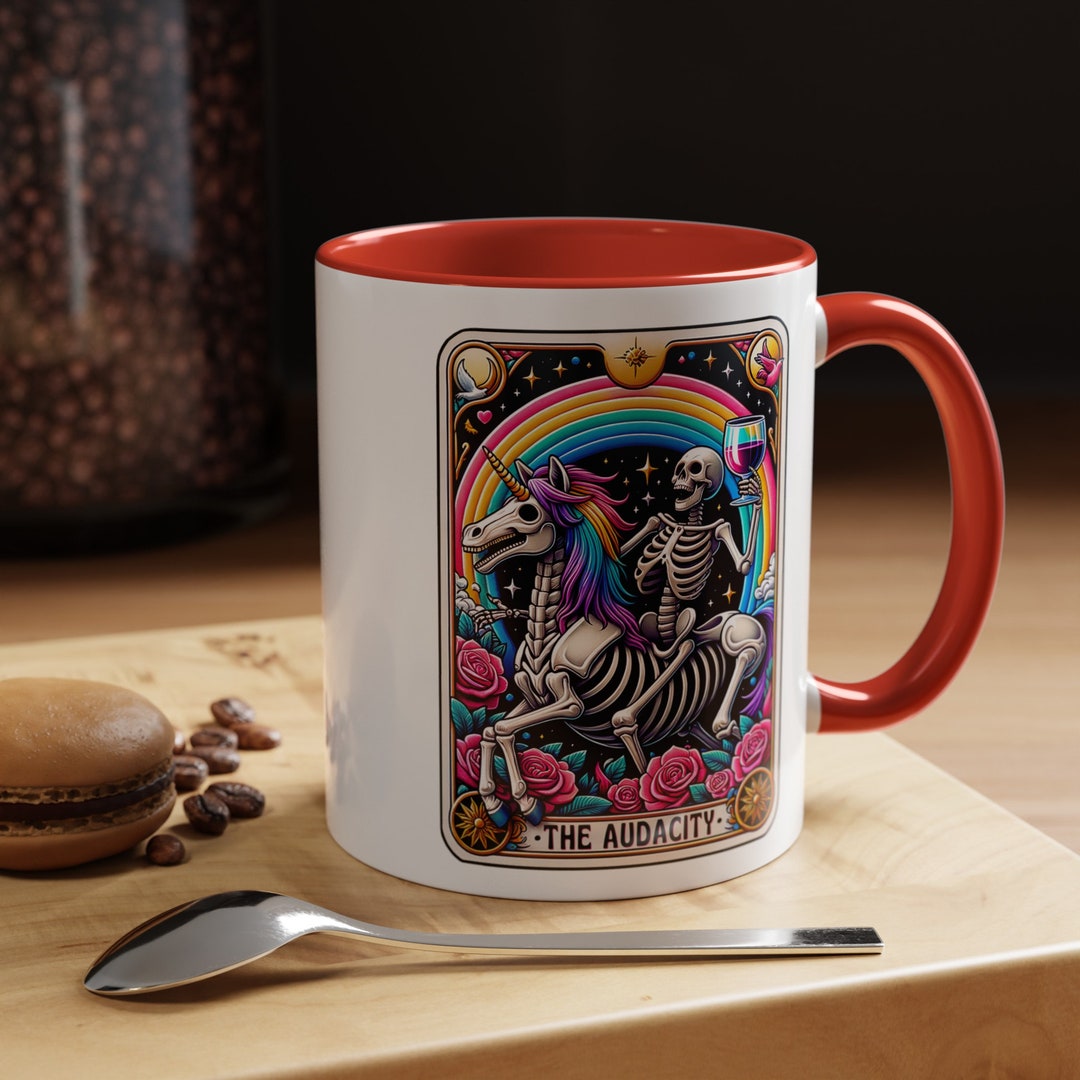 Audacity Tarot Mug, Sarcastic Skeleton, Gift for Tarot Lover - Etsy