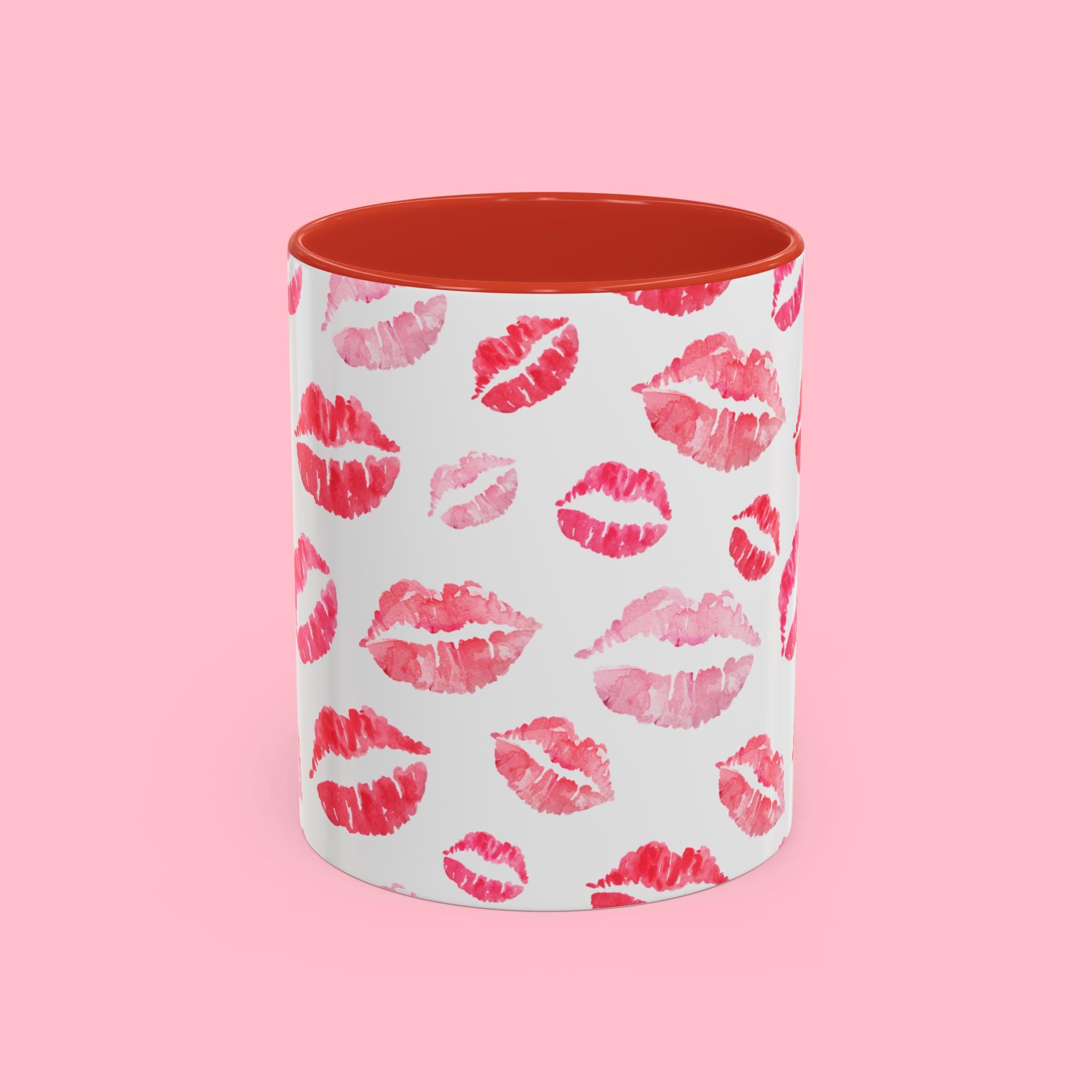 Illustrated Lips Kiss Mug: Funny Lipstick Lover Gift - Etsy
