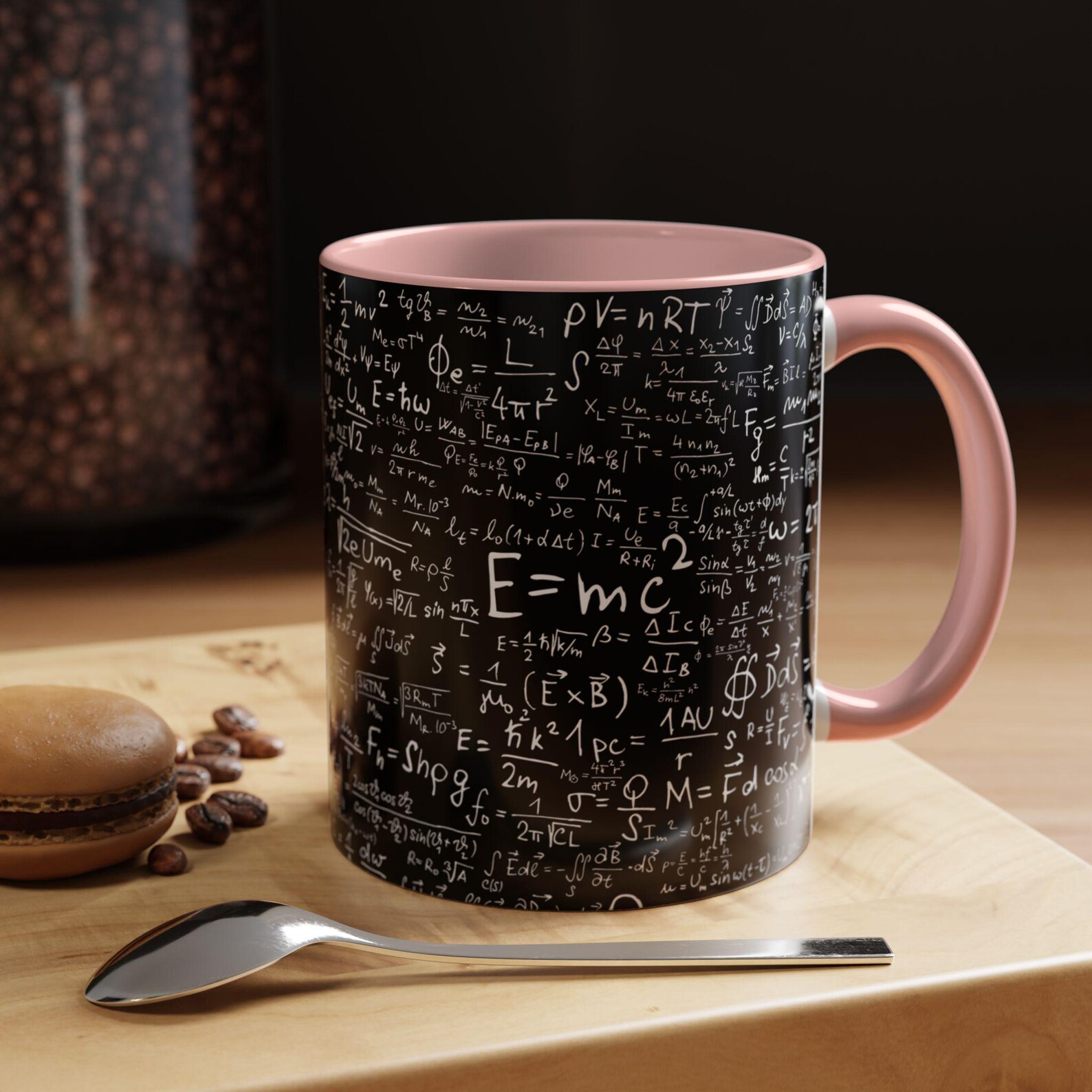 Math Professor Mug: Physics Equations, Black Ceramic Mug - Etsy