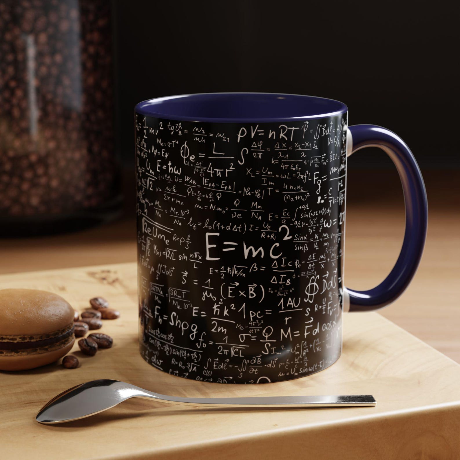 Math Professor Mug: Physics Equations, Black Ceramic Mug - Etsy