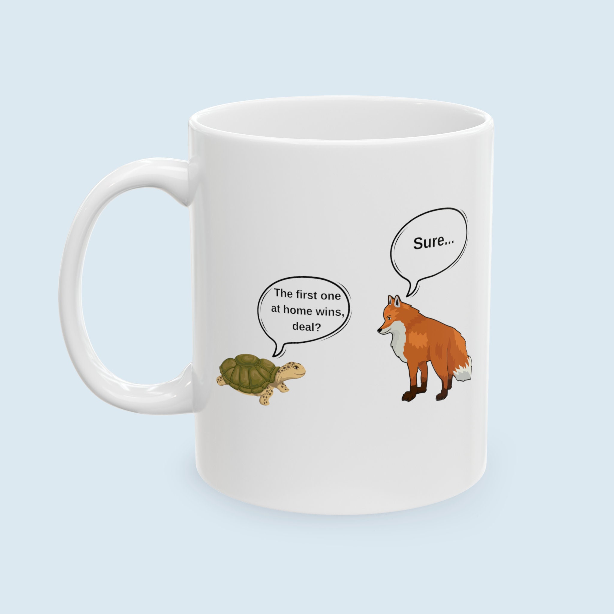 Funny Fox & Turtle Meme Mug: Sarcastic Gag Gift - Etsy