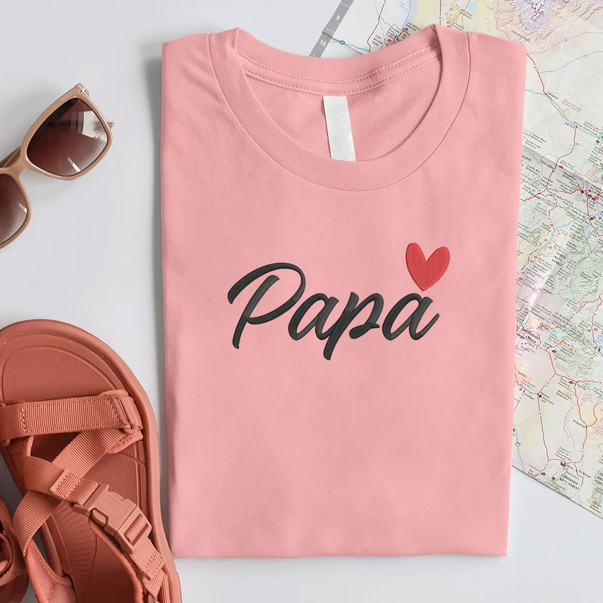 Papa Embroidery Design, Father Day Design Heart Papa Machine Embroidery ...