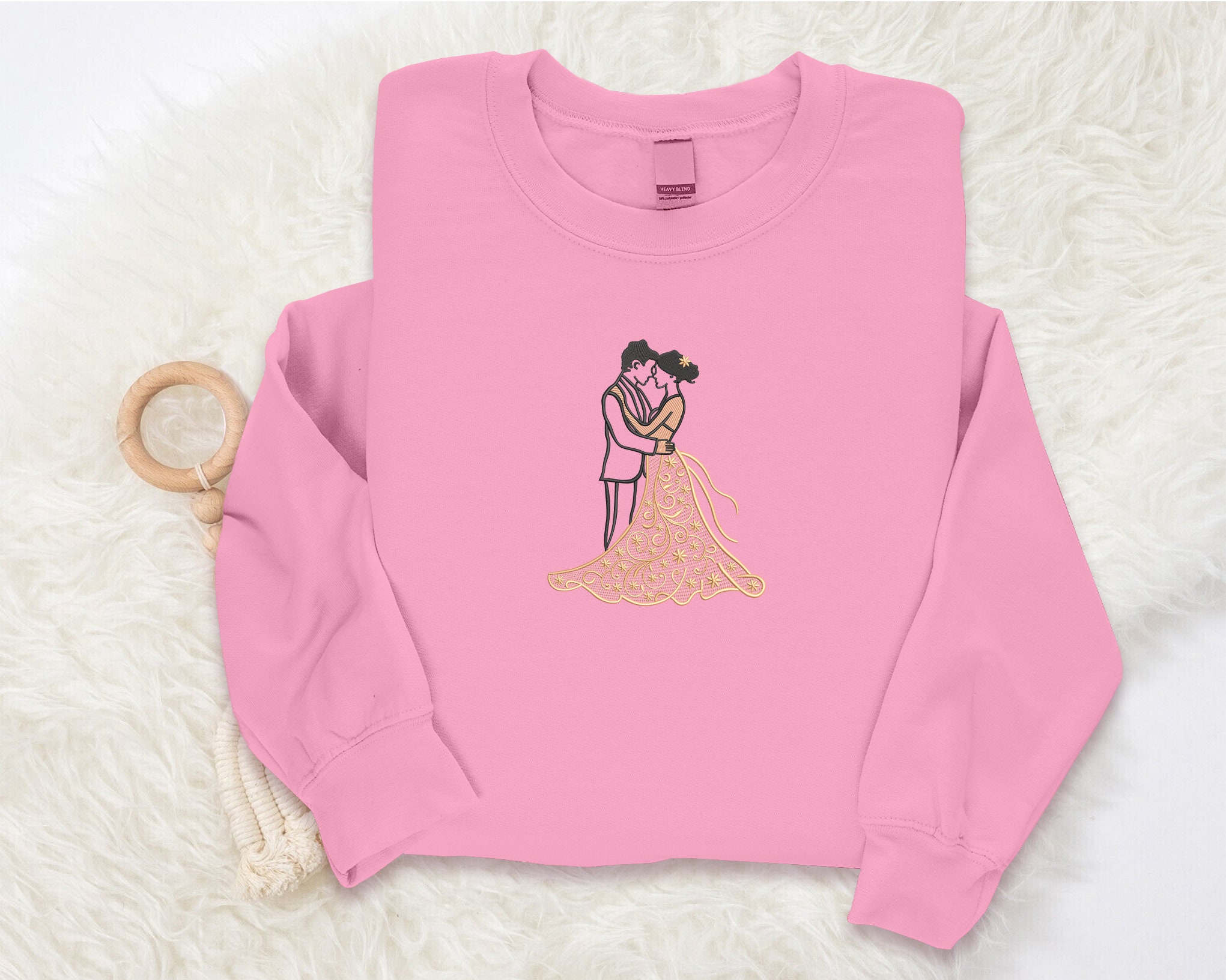 Bride and Groom Wedding Embroidery Design, Machine Embroidery Married ...