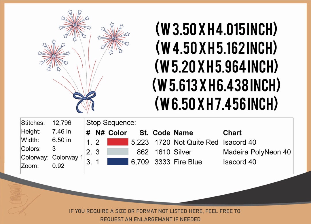 4th July Celebration Firework Embroidery, Fireworks Sparkles Machine ...