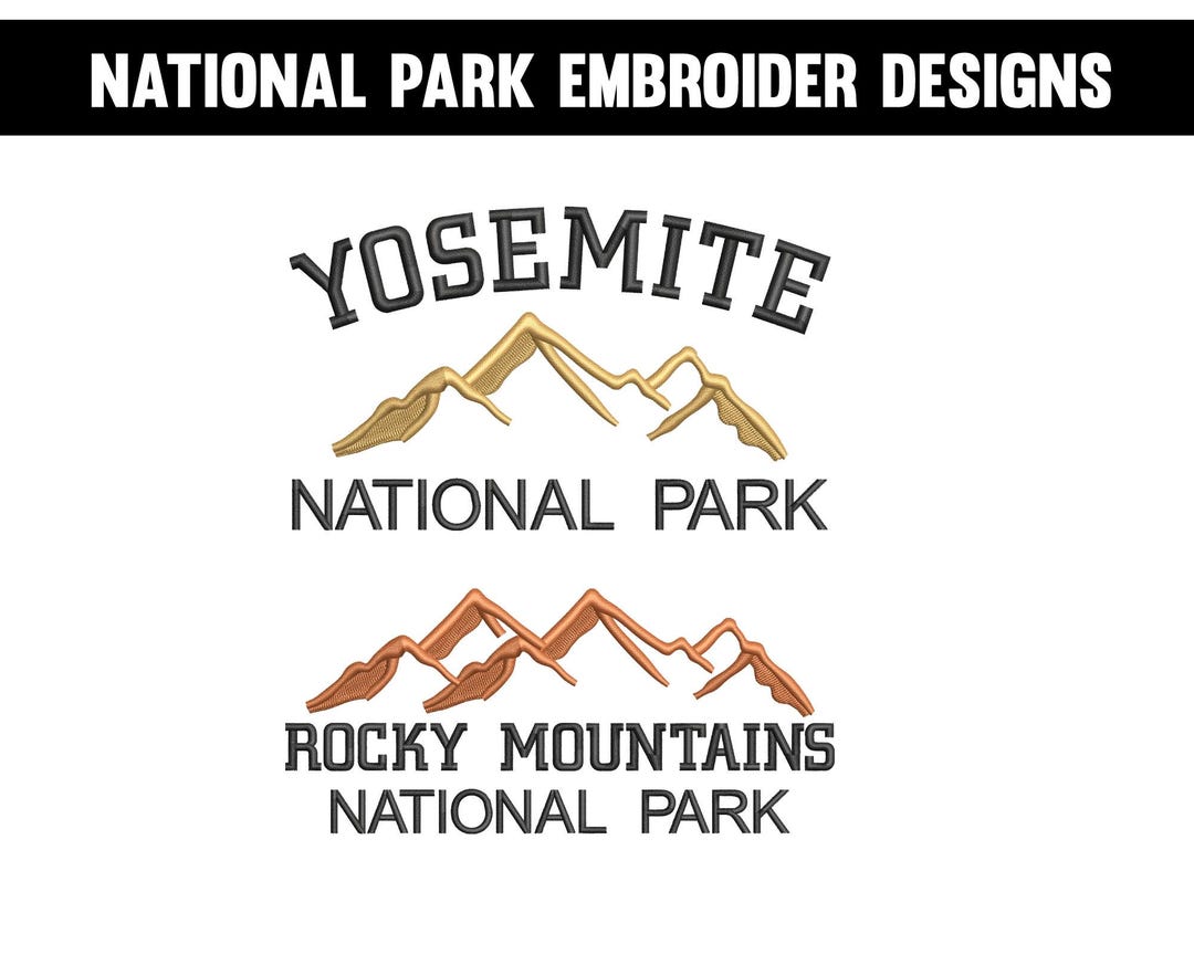 Rocky Mountain Machine Embroidery, National Park Embroidery Design ...