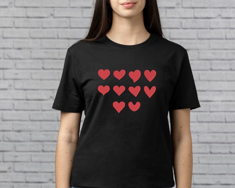 10 Heart Shapes Embroidery Design, Mini Heart Machine Embroidery Design ...